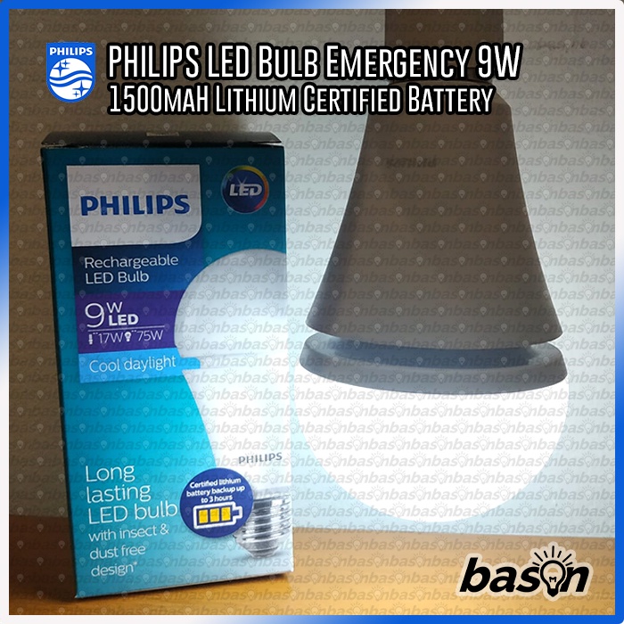 Jual PHILIPS Rechargeable LED Bulb 9W Battery Back Up - Bohlam Lampu Emergency | Shopee Indonesia