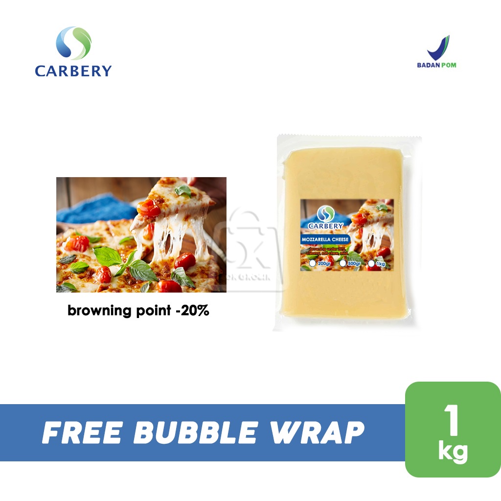 Jual Carbery Mozzarella untuk Pizza + Ice Gel (1 kg) | Shopee Indonesia