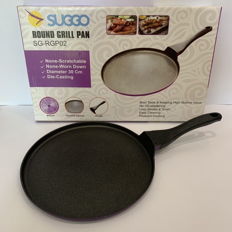 Jual Wajan Teflon Panggang Bulat Round Grill Pan Suggo 30 Cm SG-RGP02 ...