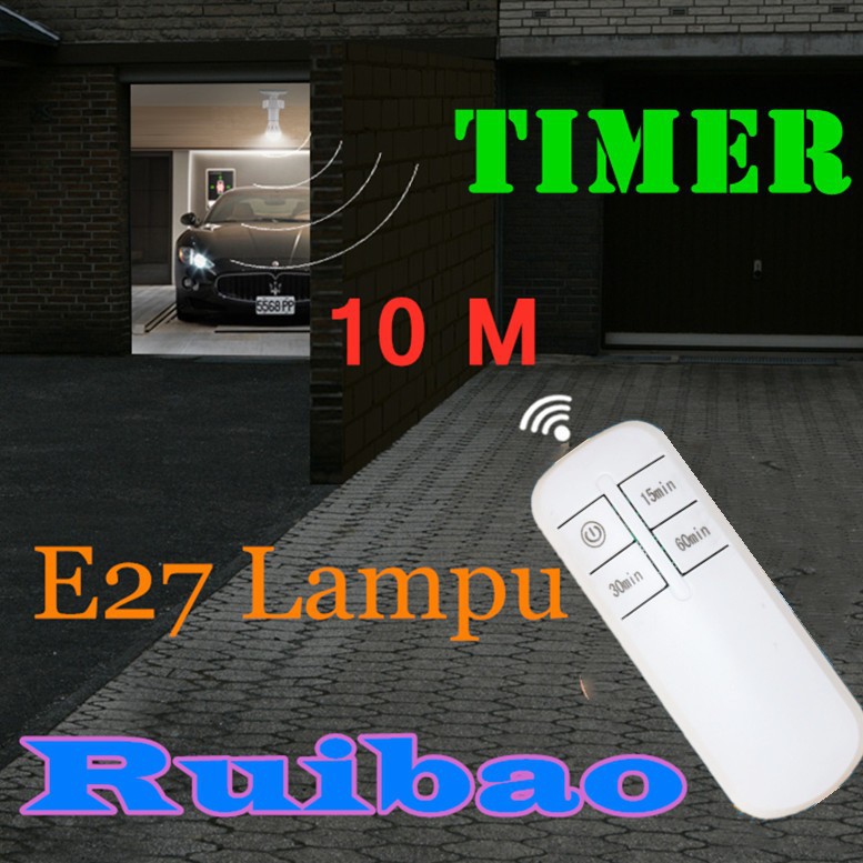 Jual Fitting Lampu Remote Control Wireless E27 220V Socket / 1 Set B088 ...