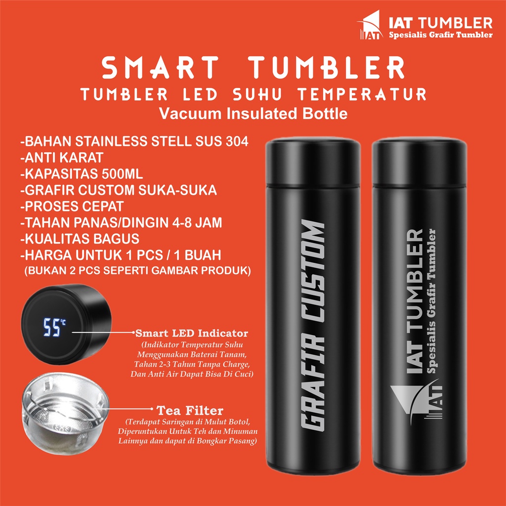 Jual Tumbler Led Suhu Temperatur, Thumbler Led Suhu Temperatur, Tambler ...
