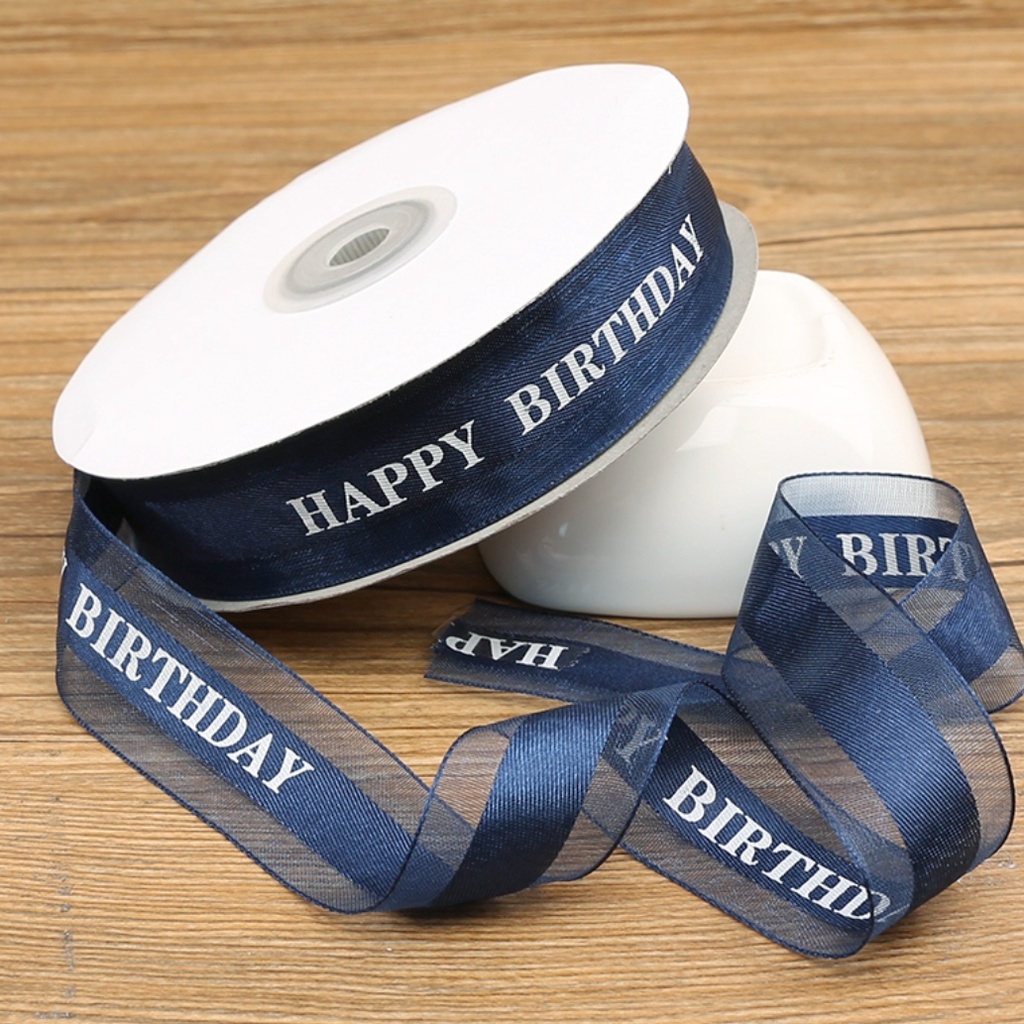 Jual 1ROLL Korean Pita Lace 2,5cm HBD Happy Birthday PS004 | Shopee ...