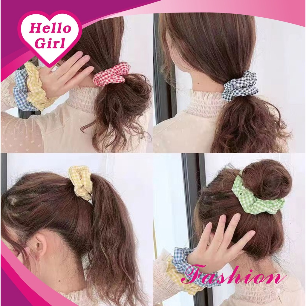 Jual (Hello Girl) F139 IKAT RAMBUT SCRUNCHIE KOREA STYLE / KUNCIRAN ...