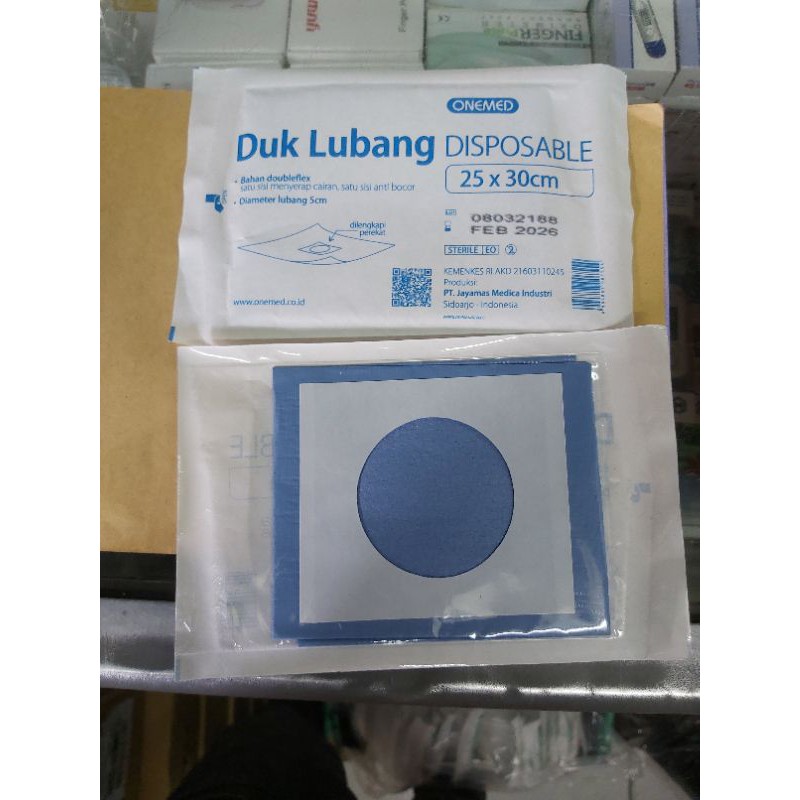 Jual Duk lobang steril disposable 25×30 onemed/doek bolong steril ...