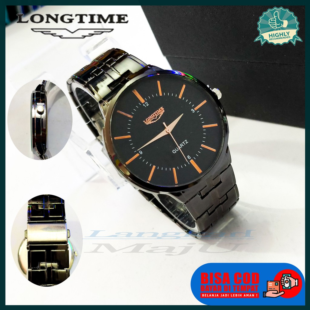 Jual Long Time Jam Tangan Pria Rantai Original Stanless Analog Full ...