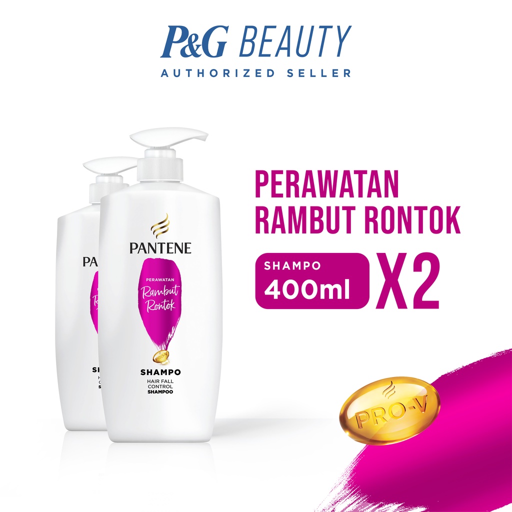 Jual Pantene Sampo Perawatan Rambut Rontok Pro-V 400ml x2 / Pantene Shampoo | Shopee Indonesia