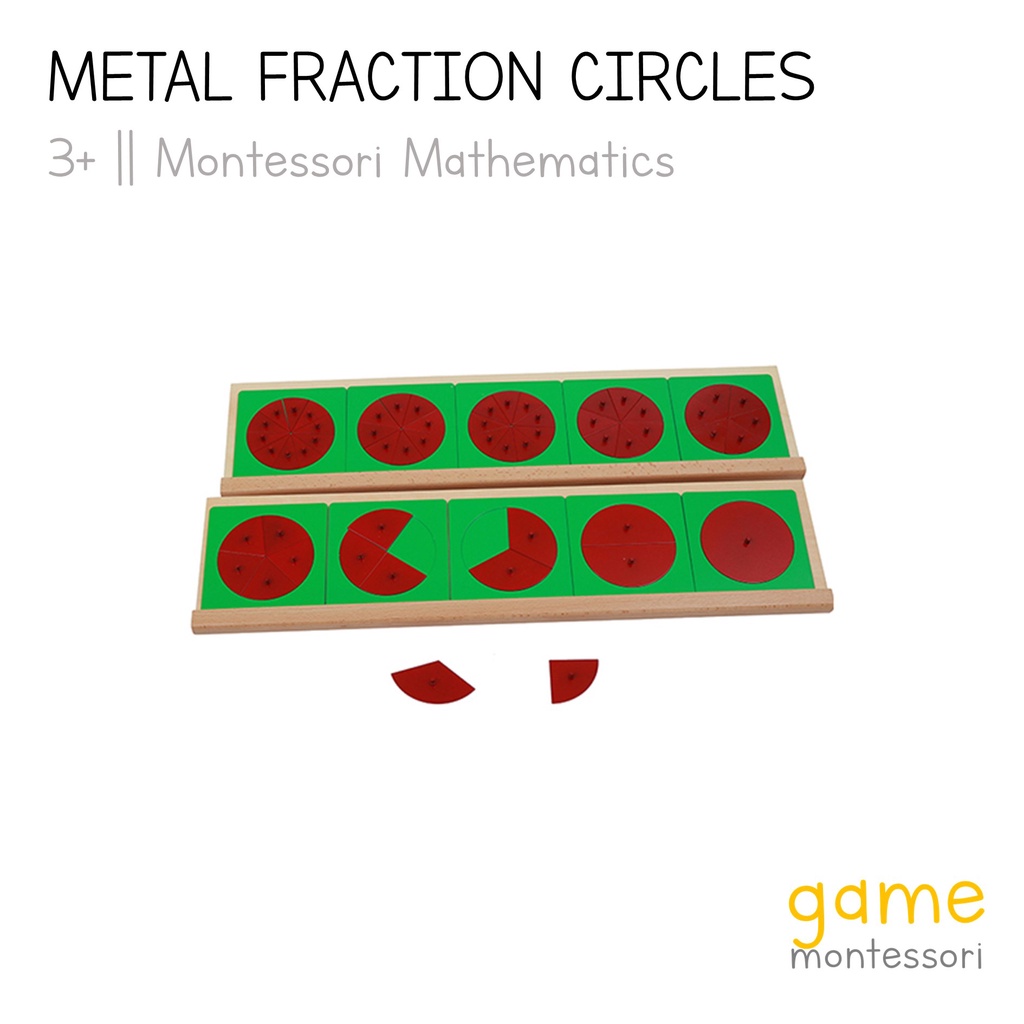 Jual Game Montessori Metal Fraction Circle with Base | Shopee Indonesia