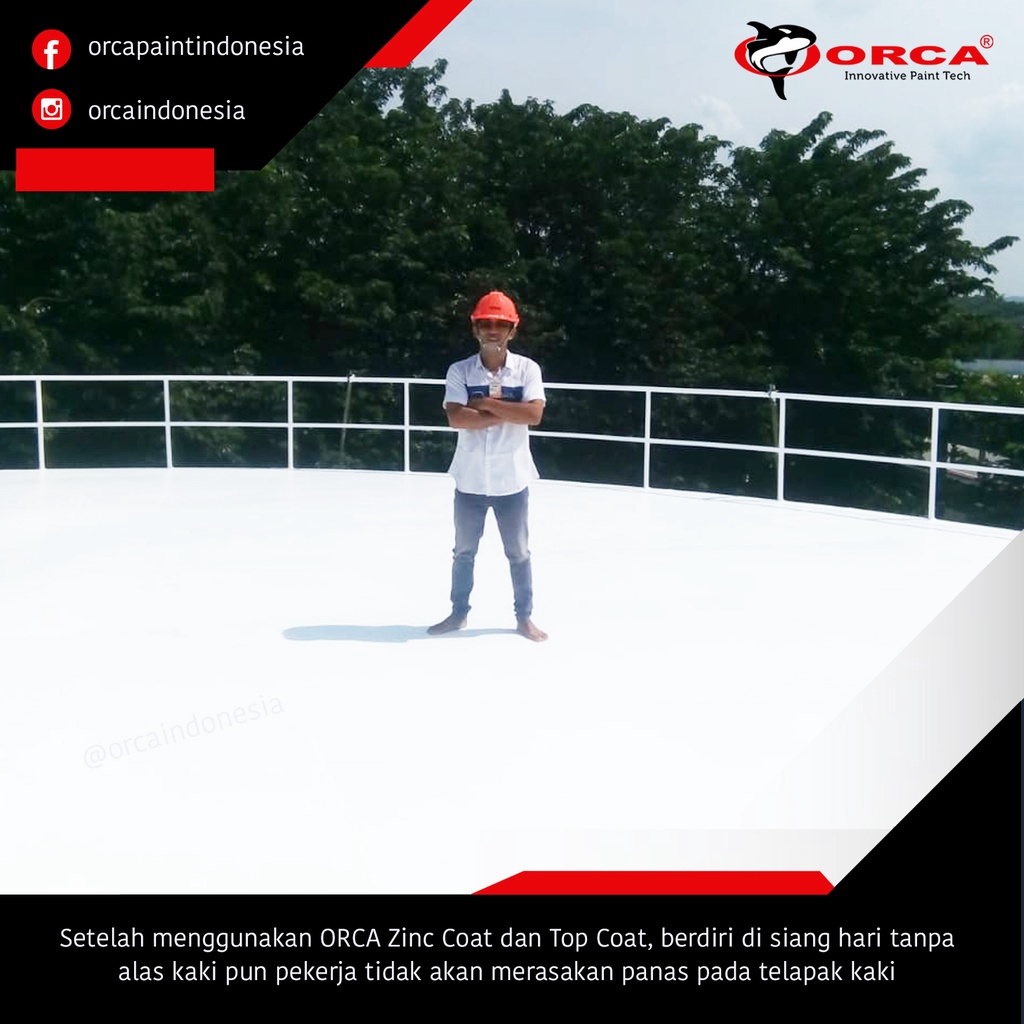 Jual ORCA ZINC COAT Cat Peredam Panas 20 kg untuk Atap Tangki Dinding ...