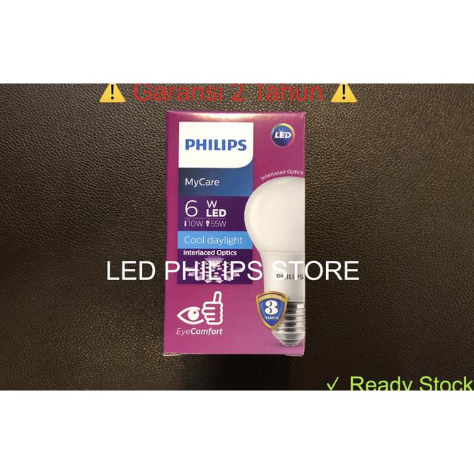 Jual Lampu LED Philips 6,5 Watt Putih/Cool Day Light (6,5W 6,5 W 6,5Watt) | Shopee Indonesia