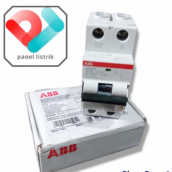 Jual RCBO ABB / DS 201 C32 AC300 / DS201C32AC300 / 1+NP 32A / 6kA 300mA ...
