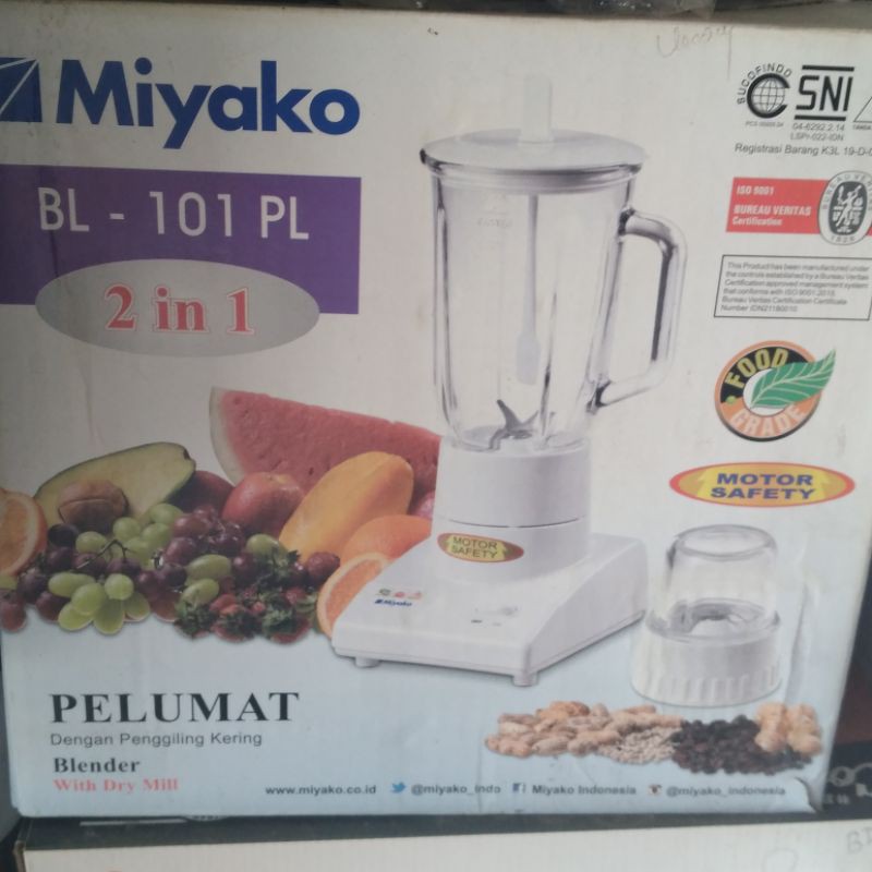 Jual Blender MIYAKO BL-101 PL 2 in 1(1liter) | Shopee Indonesia