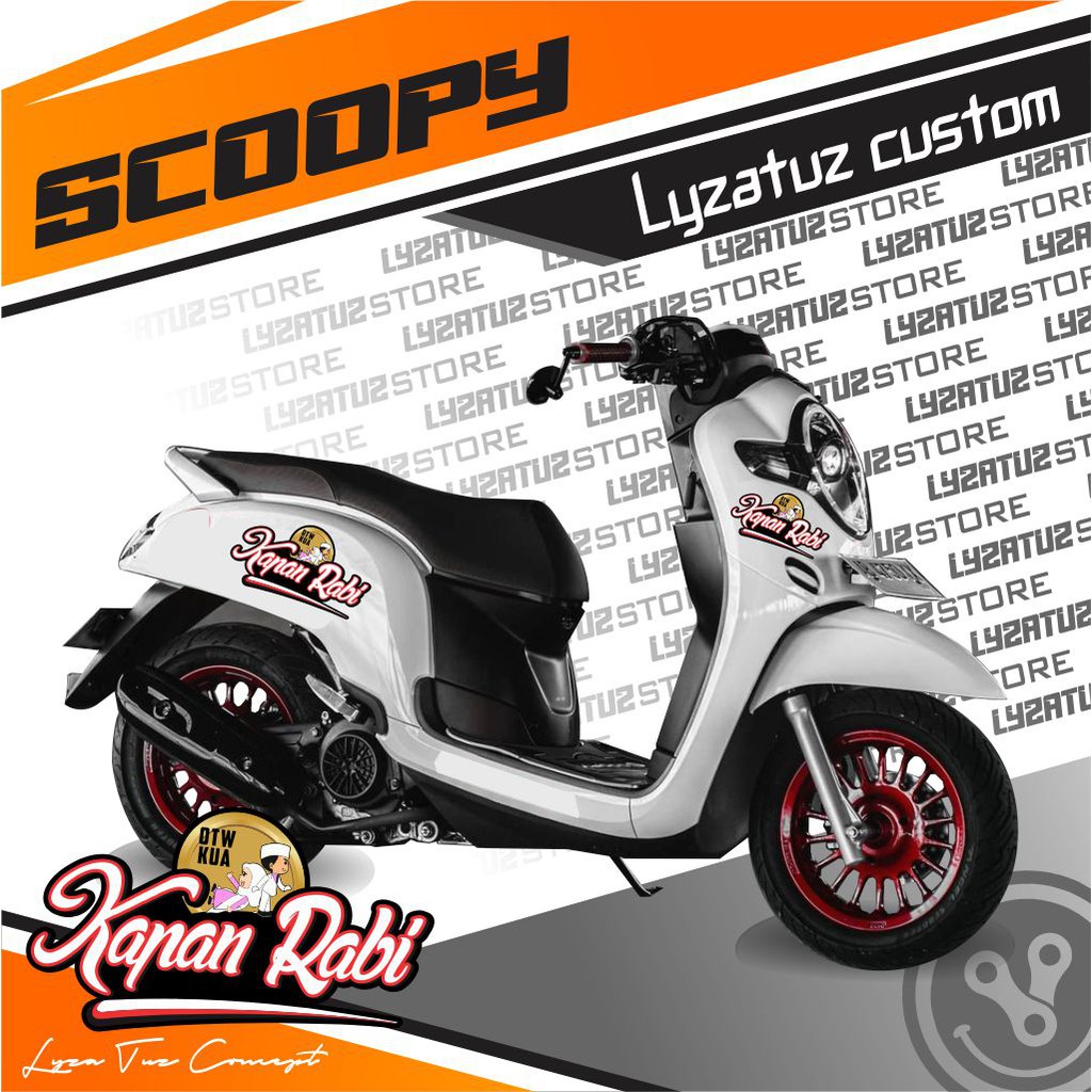 Jual STIKER SCOOPY KAPAN RABI stiker striping scoopy kekinian KAPAL API ...