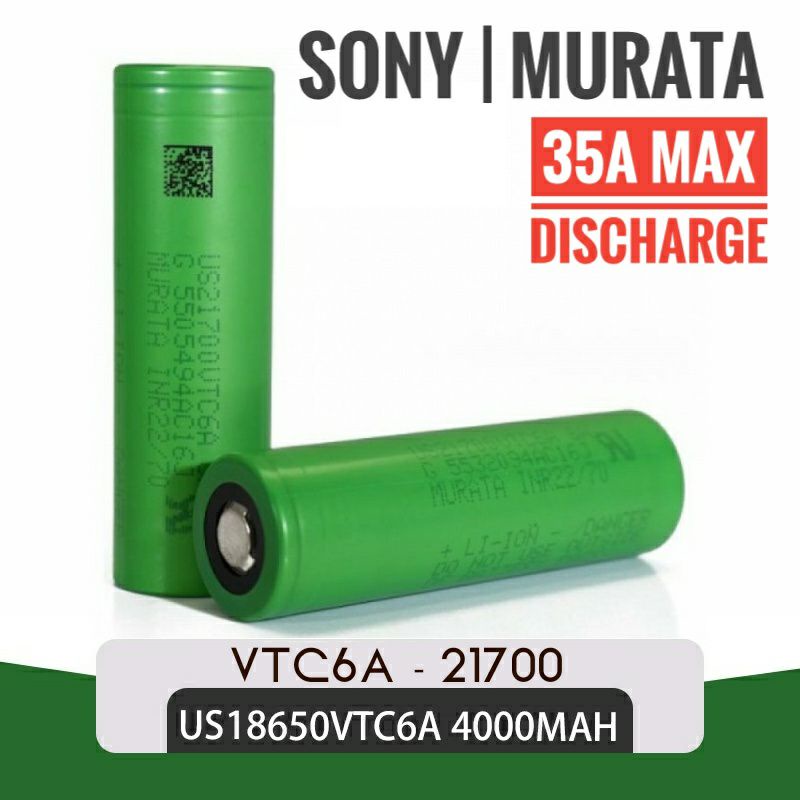 Jual SONY VTC6A US21700VTC6A 4000mAh 21700 HIGH DRAIN BATERAI 35A ...