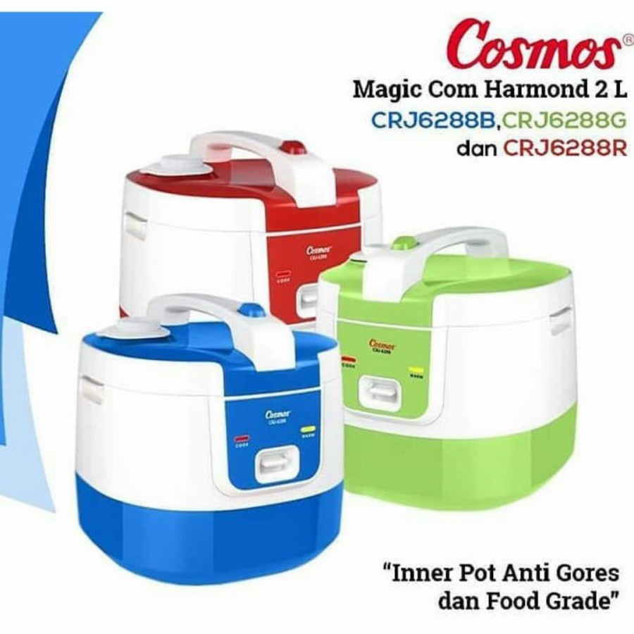Jual COSMOS RICE COOKER CRJ 6288 G / R 2 LITER | Cosmos Harmond 3 in 1 ...