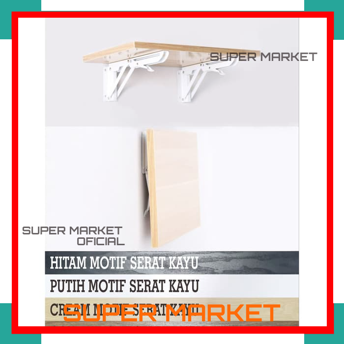 Jual Meja Lipat Dinding Meja Ambalan 60 x 40 CM Portable Vintage ...