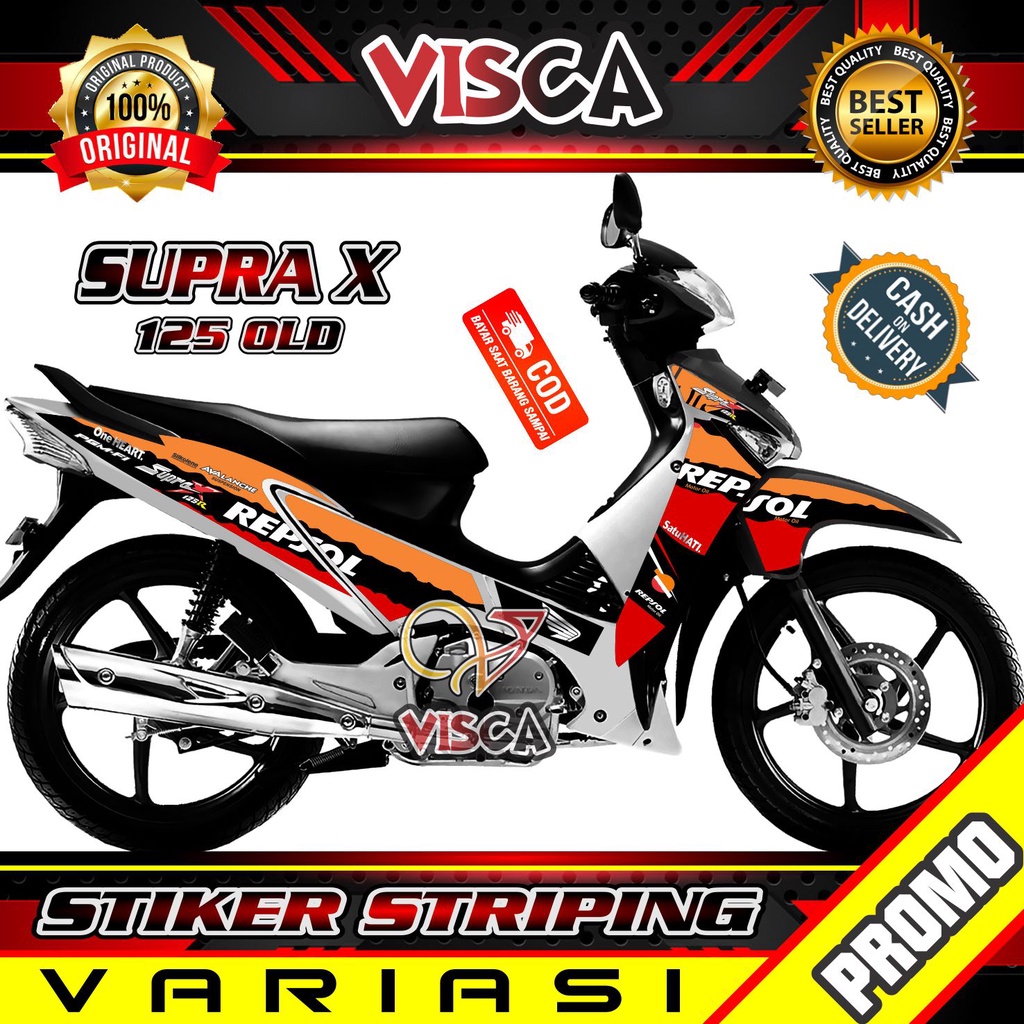Jual Striping Supra x 125 Lama - Sticker Striping Variasi Lis Supra x ...
