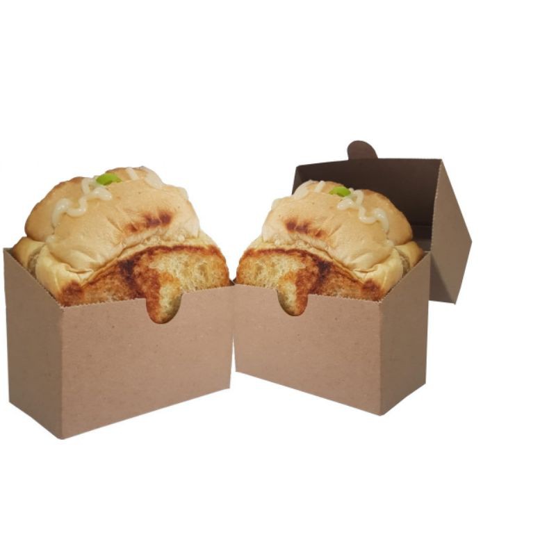 Jual Box Roti Bakar / Toast Box / Kotak Roti - Kraft (isi 100pcs ...
