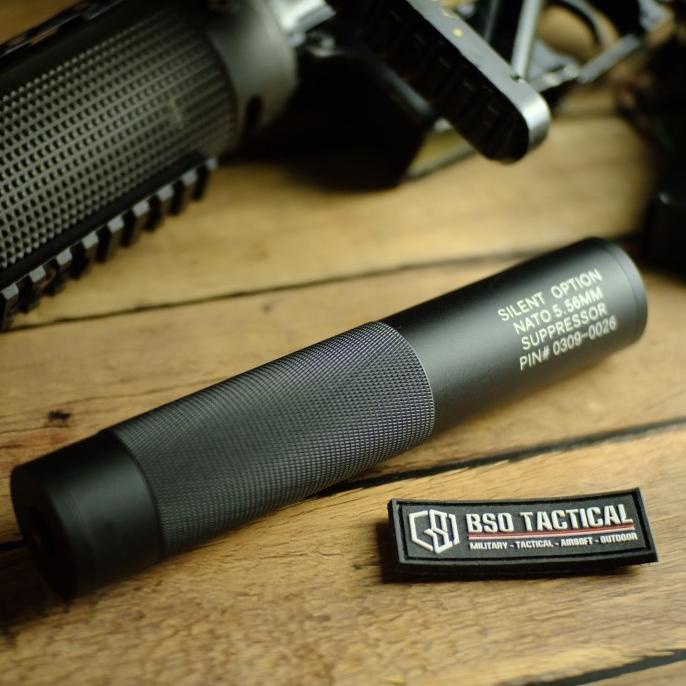 Jual Silencer Airsoft Silent Ops Nato 556 Suppressor Full Metal CW CCW ...