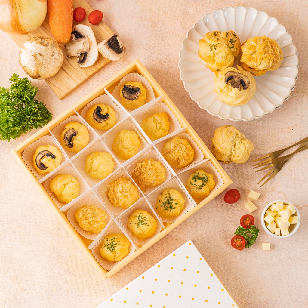 Jual Savoury Choux Kue Sus Basah Asin/Kue Sus isi Fla Sphageti, Rogout ...