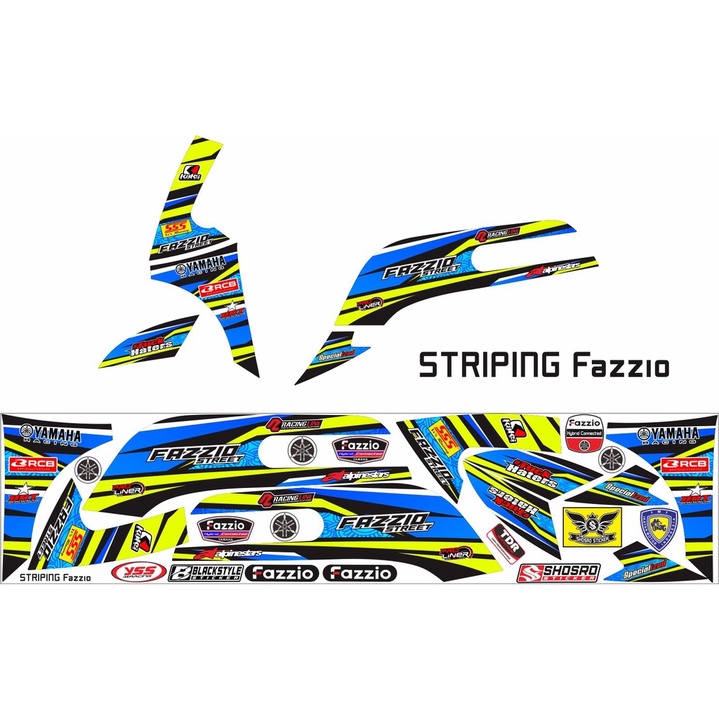 Jual VARIASI LIS STIKER BUAT MOTOR FAZZIO NEW FI VARIASI / STRIPING MOTOR YAMAHA FAZZIO MOTIF ...