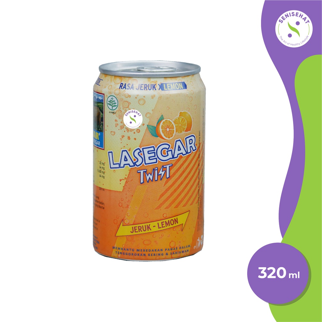 Jual Lasegar Twist Jeruk-Lemon 320 ml/Minuman Kaleng/Senisehat | Shopee ...