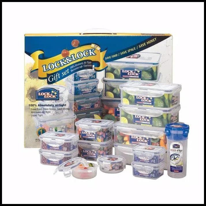Jual Lock&Lock Lock N Lock Gift Set 13 In 1 Food Container | Shopee ...
