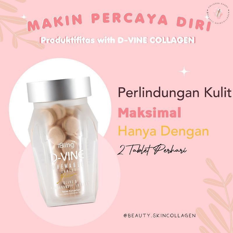 Jual D Vine Candi Collagen 20 Tablet Asli Herbal 100% Original | Shopee ...