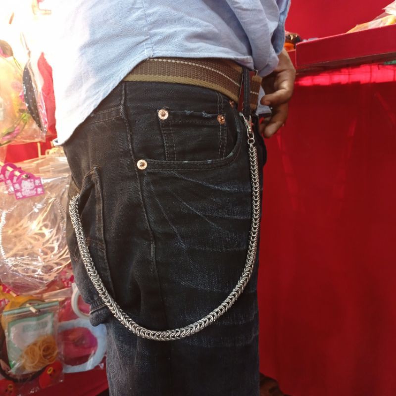 Jual RANTAI DOMPET KEREN SILVER PLAT VARIASI PRIA /LELAKI STAINLEES ...