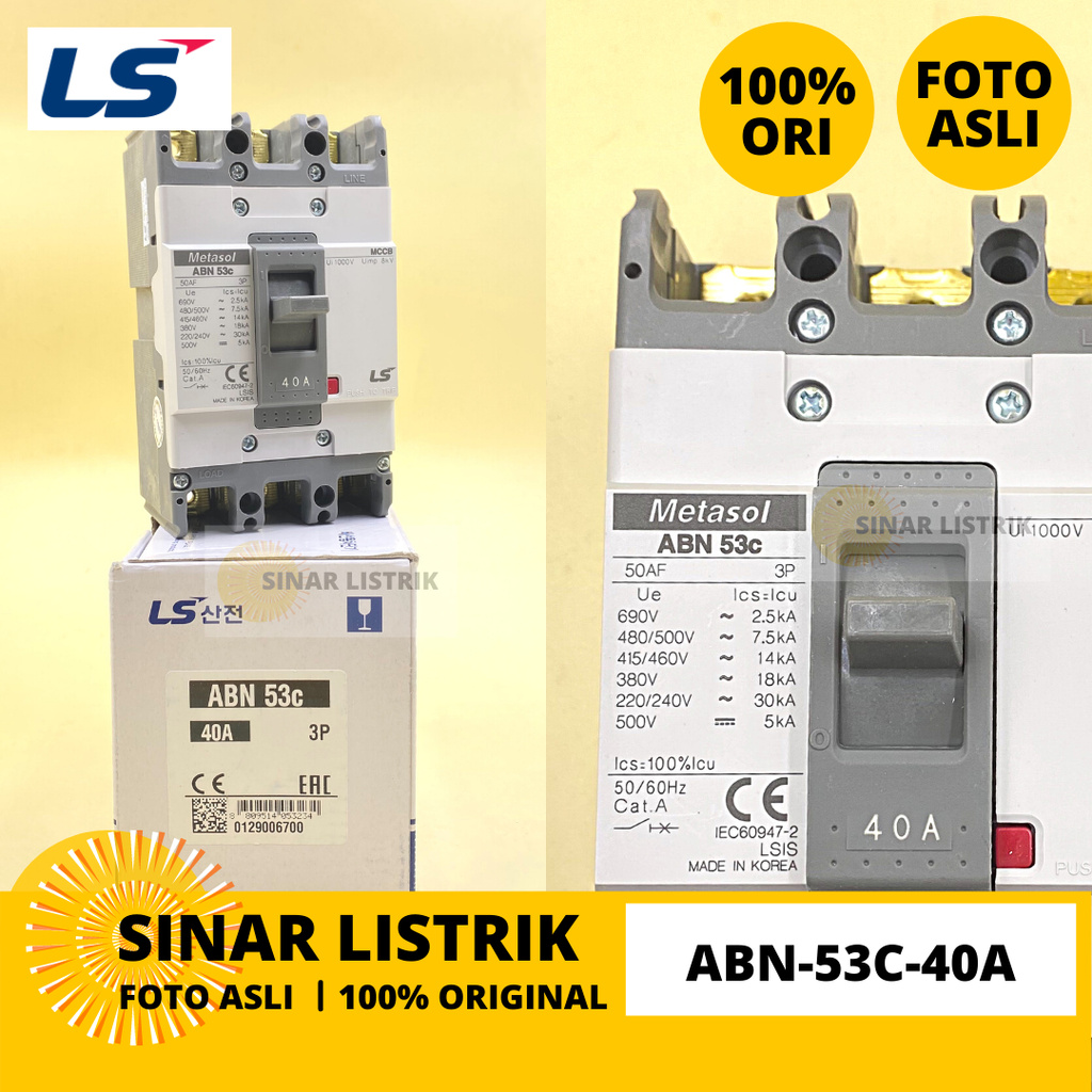 Jual LS MCCB NFB ABN-53C-40A ABN 53C 40A | Shopee Indonesia