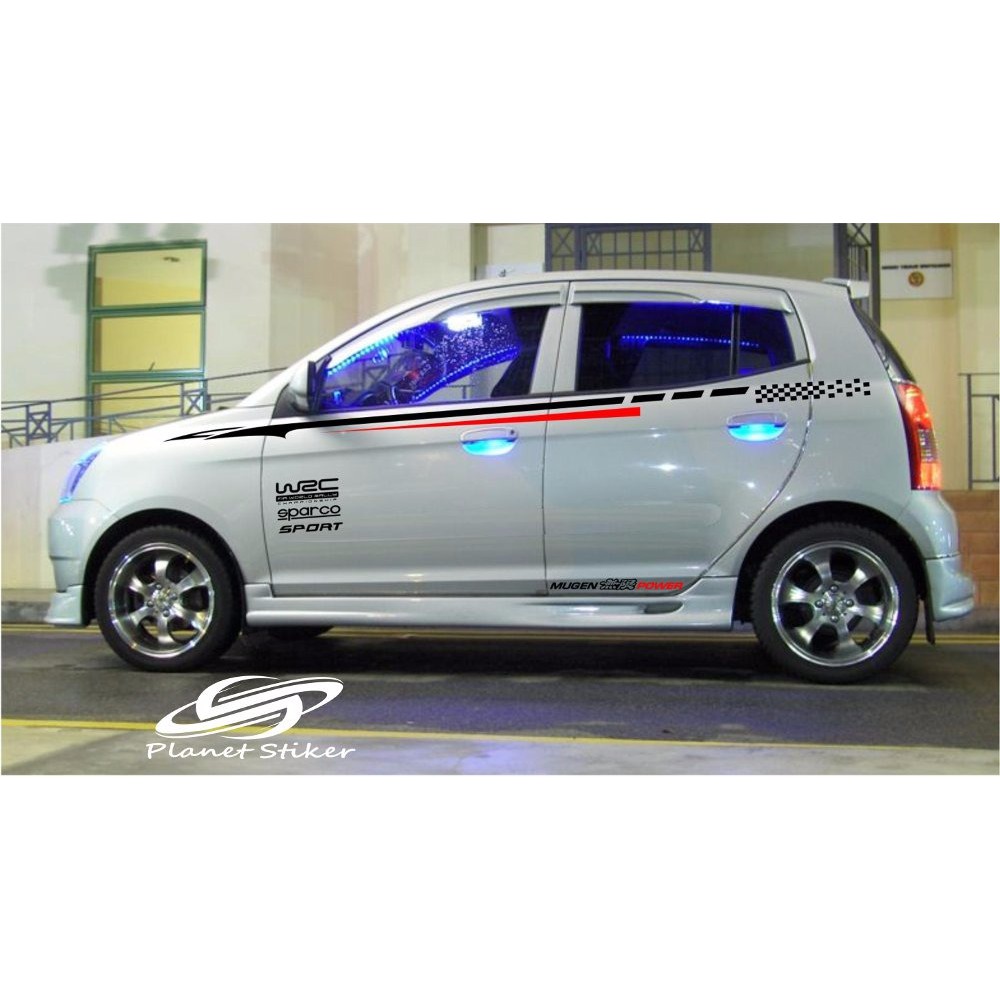 Jual CUTTING STICKER STIKER MOBIL KIA PICANTO MIRAGE MARCH SPORT THEME ...
