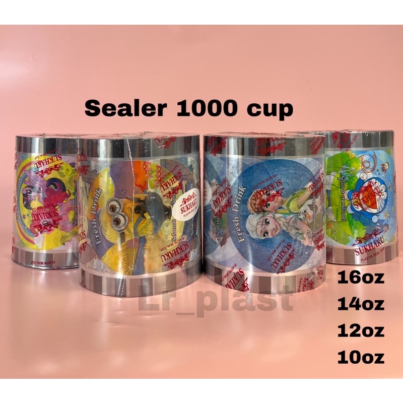 Jual PLASTIK LID CUP SEALER MOTIF KARTUN 1000CUP / SEAL CUP MOTIF ...