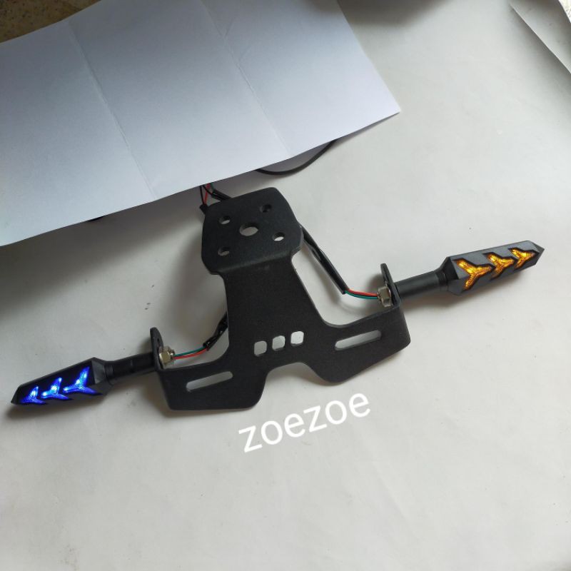 Jual Breket Plat Nomor Ninja ZX25R ZX-25R Plus Sein Bracket Plat Nomor ...