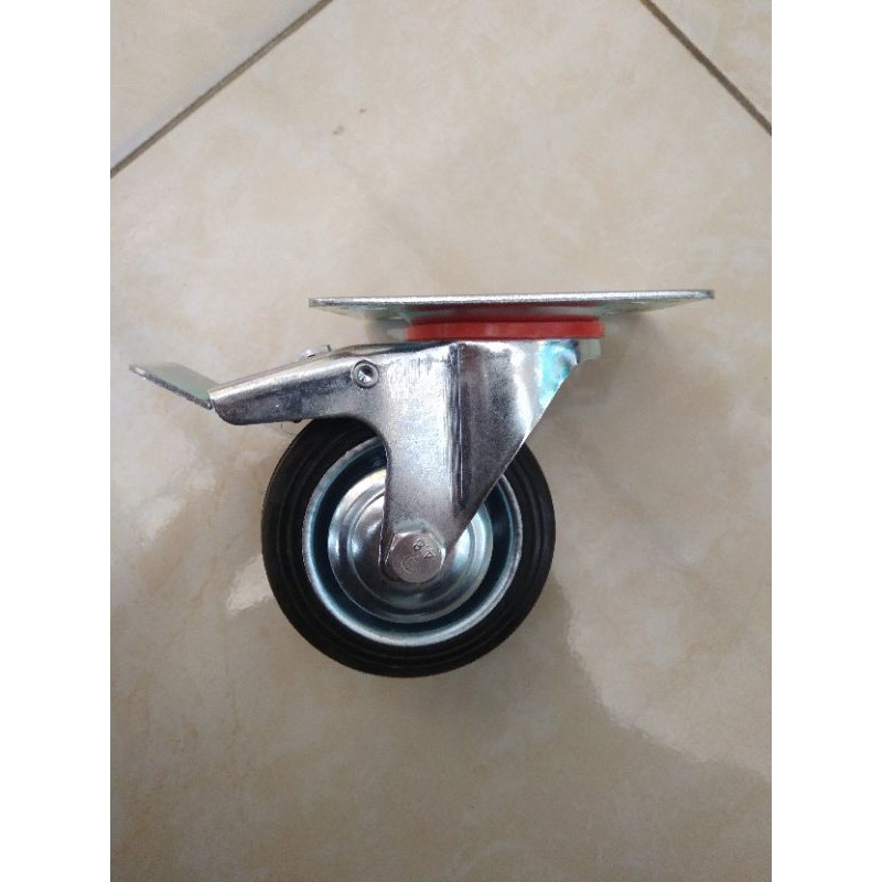 Jual Roda Hardcase/ Goyang Plus Pengunci 3" Roda Karet | Shopee Indonesia
