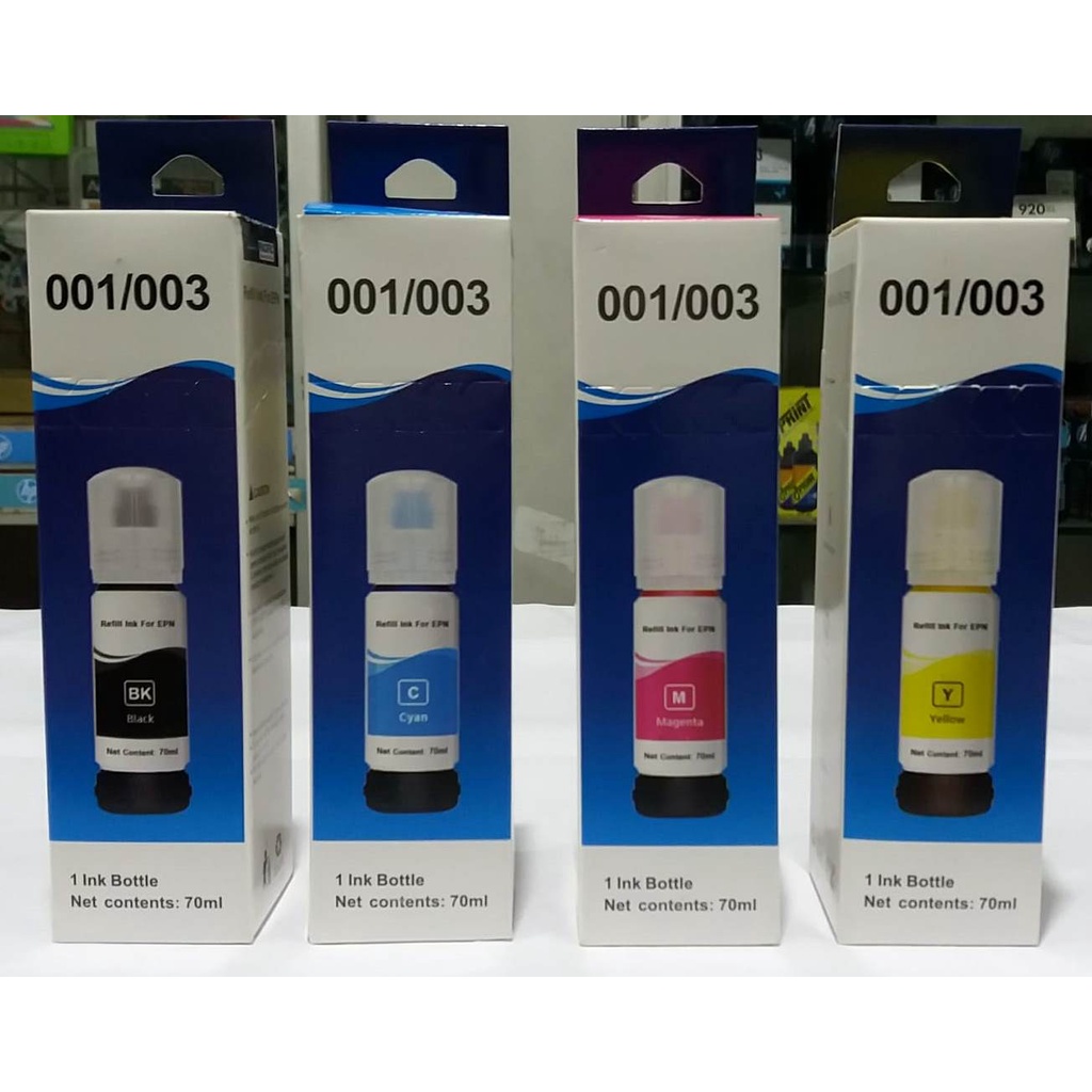 Jual TINTA BOTOL REFILL INK 003 B, M, C, Y 70ML UNTUK PRINTER EPSON ...