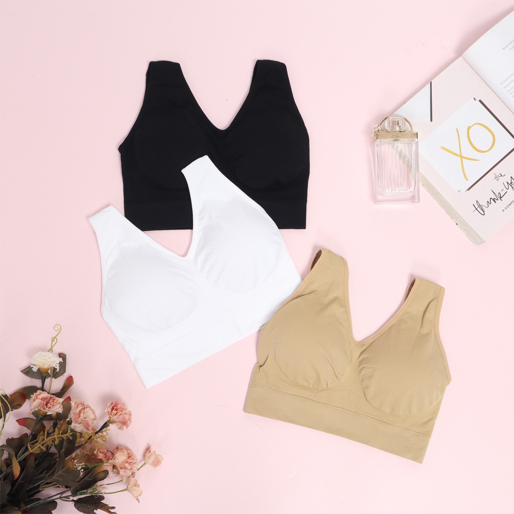 Jual Genie Bra Wanita Tanpa Kawat (isi 3 Pcs) | BH Sport, Push up, Busa ...