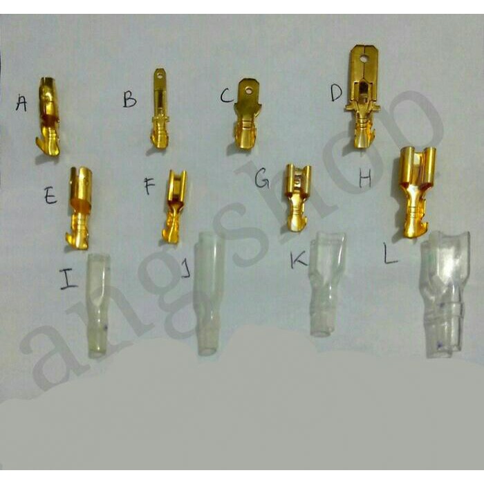 Jual Produkbaru Skun Kabel Terminal Kuningan Kondom Isolator (100 Pcs ...