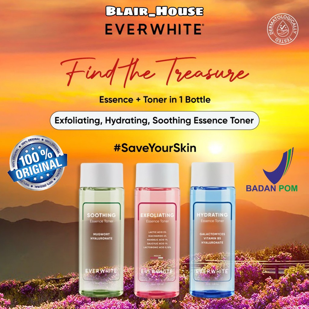 Jual Everwhite Essence Toner Series / Exfoliating Toner / Hydrating ...