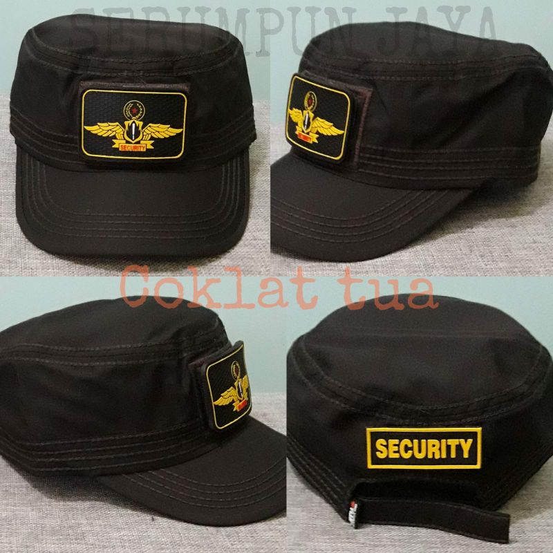 Jual TOPI COKLAT KOMANDO SECURITY WINGS - TOPI KOMANDO SECURITY LOGO WINGS VELCRO 2 PATCH ...