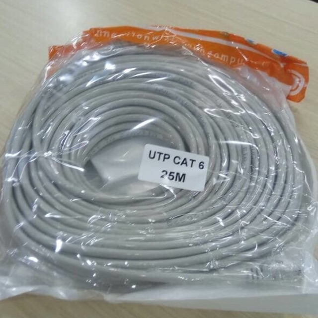 Jual Kabel LAN 25 meter cat6 UTP cable lan cat6 25m high quality ...