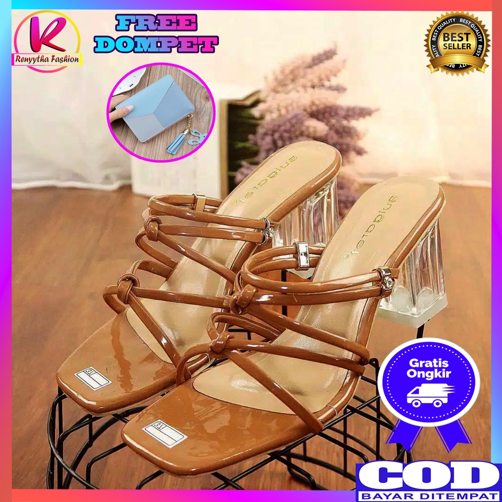 Jual Sepatu Hak High Heels Hils Wanita Sepatu Hak Kaca Tahu Ring RX16 ...