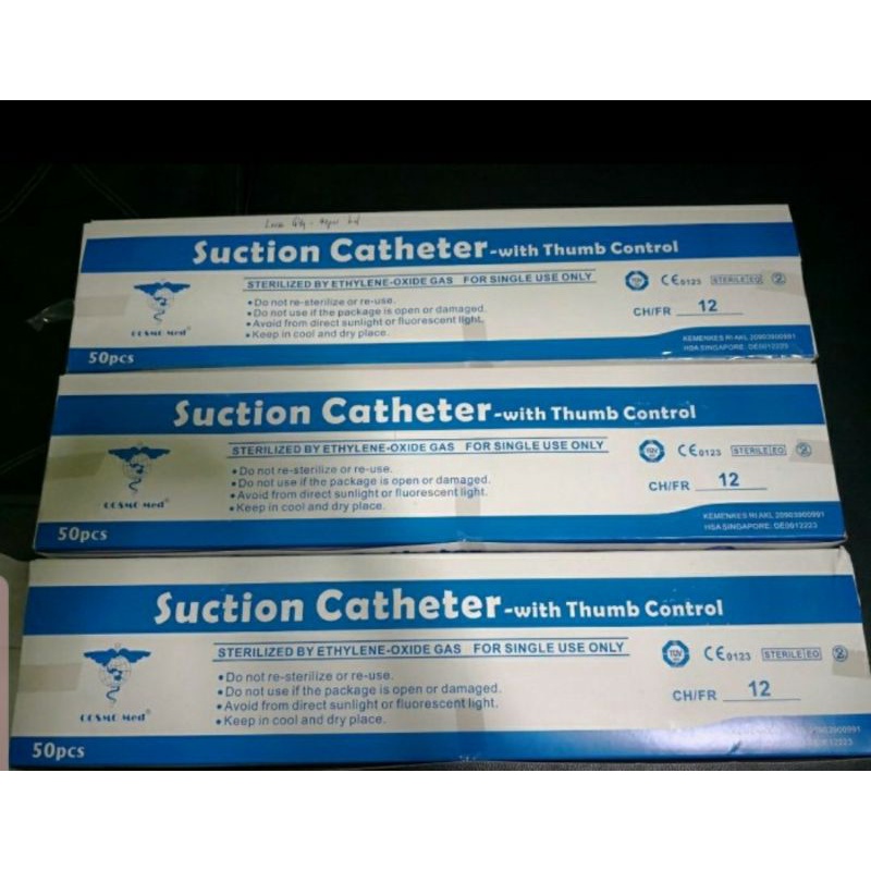 Jual Selang Suction Catheter CosmoMed Finger Tip Cosmo Med 6FR 8FR 10FR ...