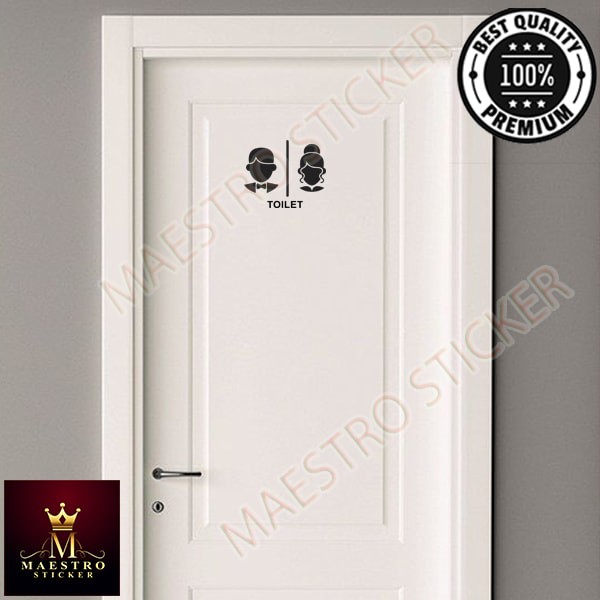 Jual Stiker Toilet Pintu Men Women Rumah Kafe Kaca Dinding Sticker ...