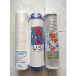 Jual Isi Filter Mesin RO 1,2,3 harga paket1 / Paket Filter RO 3 step ...
