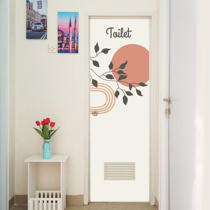 Jual Sticker pintu kamar mandi motif aesthetic | Shopee Indonesia