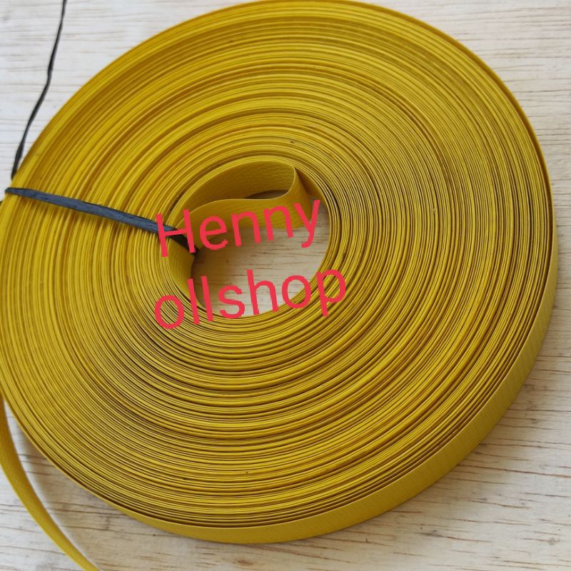 Jual Tali Plat Strapping Plastik Kuning 13Mm Pengikat lencek garpu ...