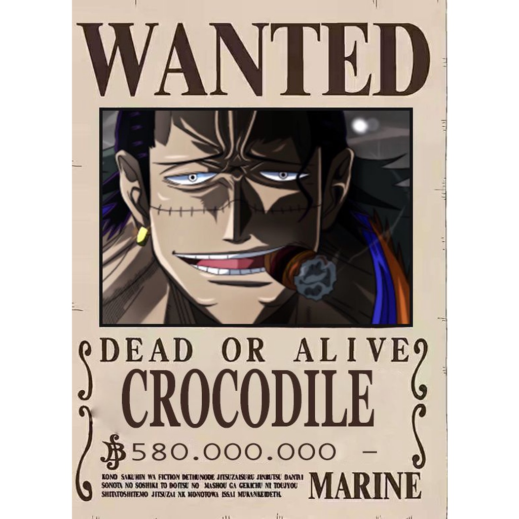 Jual POSTER ANIME ONE PIECE BOUNTY WANTED CUSTOM UKURAN A5 A4 ART PAPER ...
