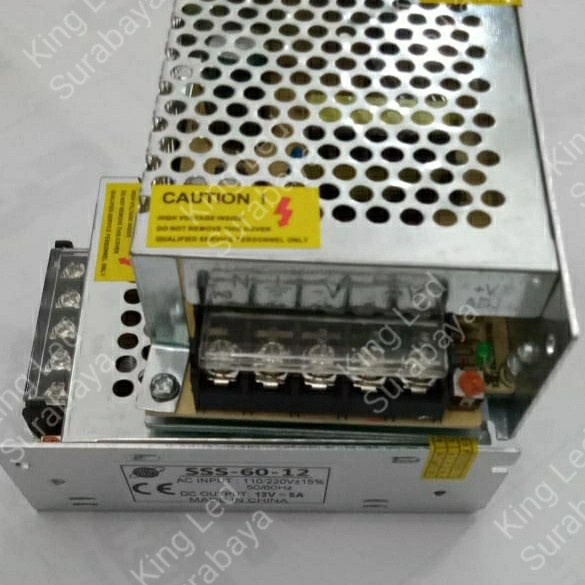 Jual Adaptor 12V 5A Power Supply Switching LED Jaring 5 Ampere 12 Volt DC | Shopee Indonesia