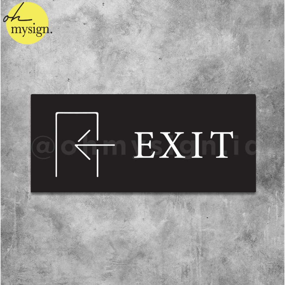 Jual Acrylic Sign Exit Akrilik UV Print Papan Nama Ruangan | Shopee ...