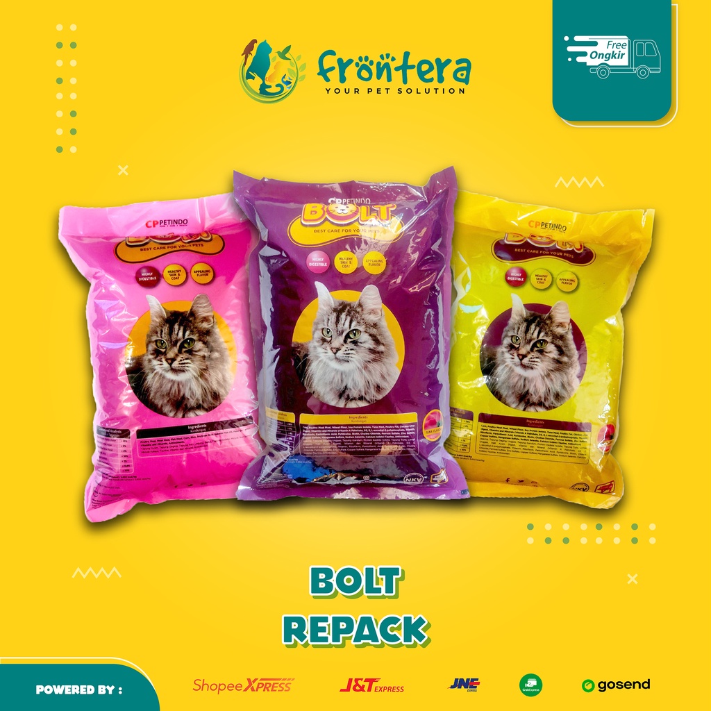 Jual FRONTERA I BOLT CAT FOOD Repack 800gr Cat Dry Food Makanan Kucing ...