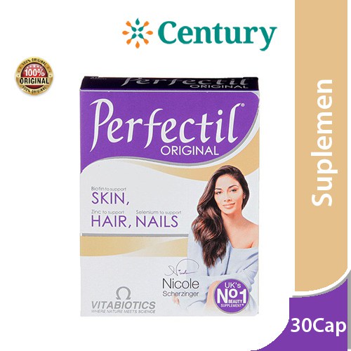 Jual Perfectil 30 Kapsul/Suplemen kulit/rambut/kuku/Nutrisi kulit/Anti Aging/Suplemen Kecantikan ...